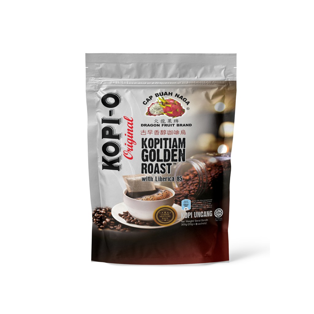 Dragon Fruit Brand Kopitiam Golden Roast - Kopi O Original (20g x 8 sachets) | Shopee Malaysia