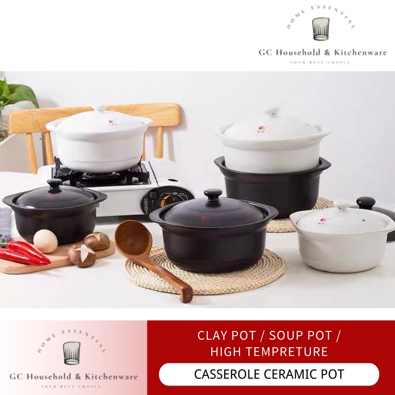 READY STOCK‼️ SHUYA PERIUK TANAH/ CASSEROLE POT/CERAMIC SOUP POT/CLAY ...
