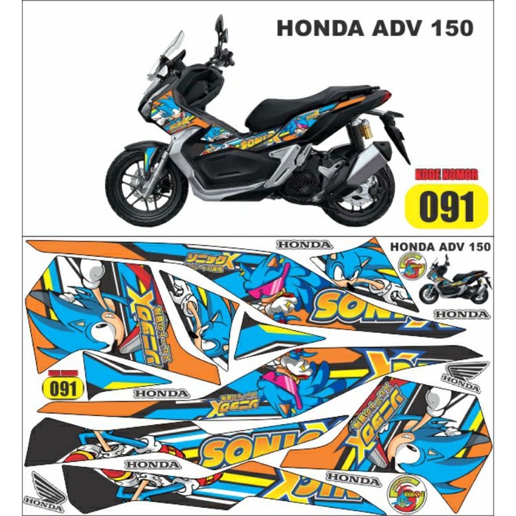 Honda adv 150 variation Decal/ Striping adv 160 full body sticker honda ...