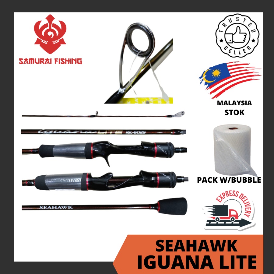 SAMURAI - NEW! SEAHAWK Iguana Lite Fishing Rod 6' 6'3 Light/Medium ...