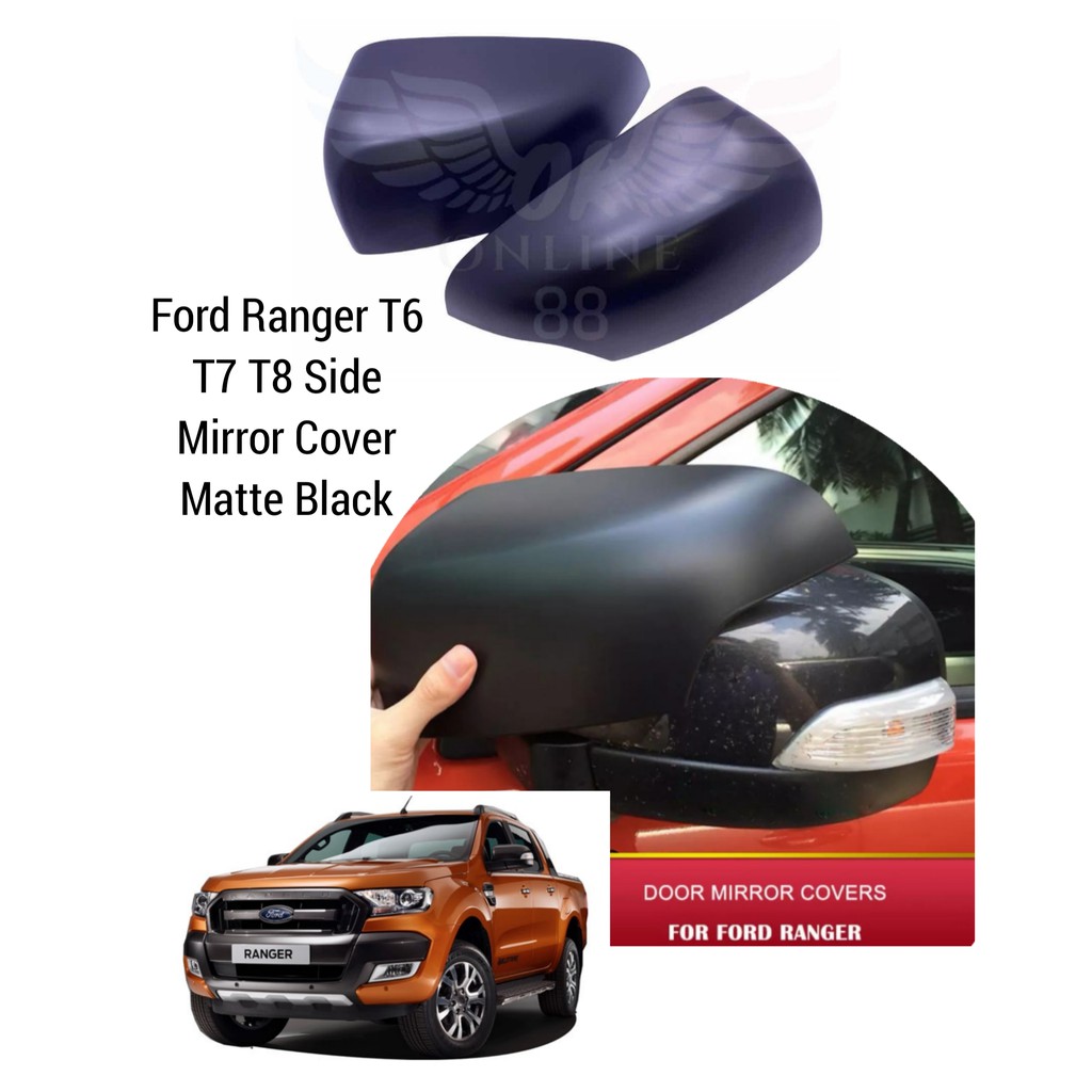 Ford Ranger T6/T7/T8 Side Mirror Cover (Matte Black) | Shopee Malaysia