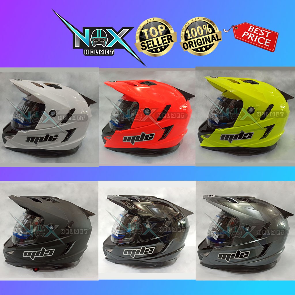 Mds Super Pro Solid Cross Supermoto Helmet (2kg Postage) | Shopee Malaysia