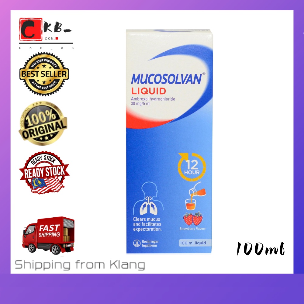 🔥Ready Stock🔥Mucosolvan Liquid 100 ml - Clears mucus and facilitates ...