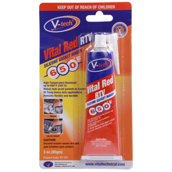 V-Tech Vital Red RTV Gasket Maker VT-151 / VT-159 (85g/32g) | Shopee Malaysia
