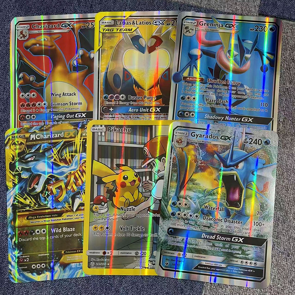 12/30Pcs Pokemon Cards 15*21cm Big Size Vmax Vstar GX Jumbo Letters ...
