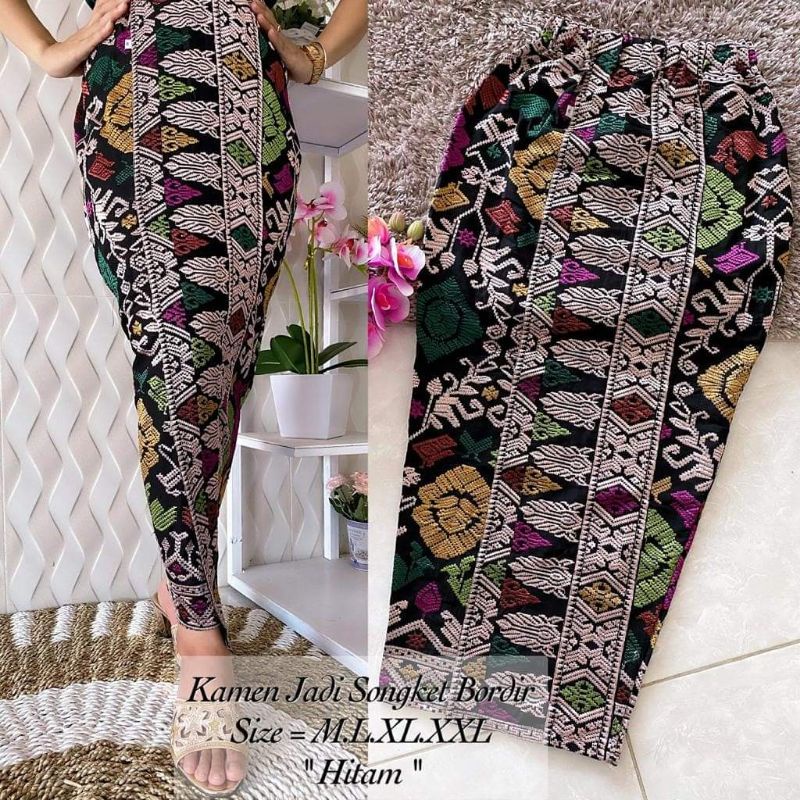 Kamen Becomes Balinese songket Embroidery| Bali songket Pashmina ...