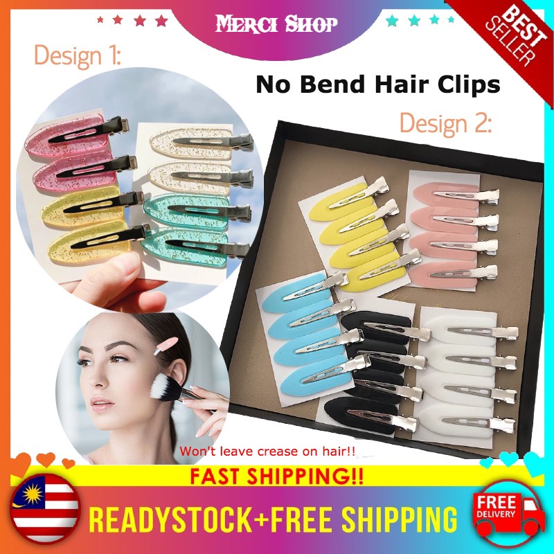 MS No Bend Seamless Hair Clip Side Bangs Fix Fringe Makeup Washing Face ...