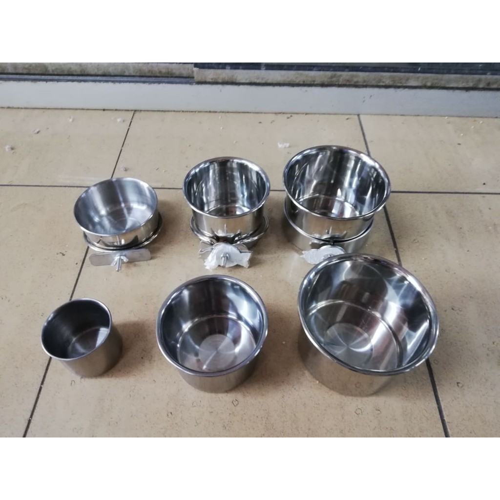 Parrot Stainless Steel Parrot Food Container Water Tank Water Water Cup ...