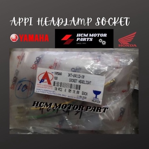 APPI Headlamp Socket Front HONDA EX5 Wave YAMAHA Y80 Y100 Y125 LC135 ...