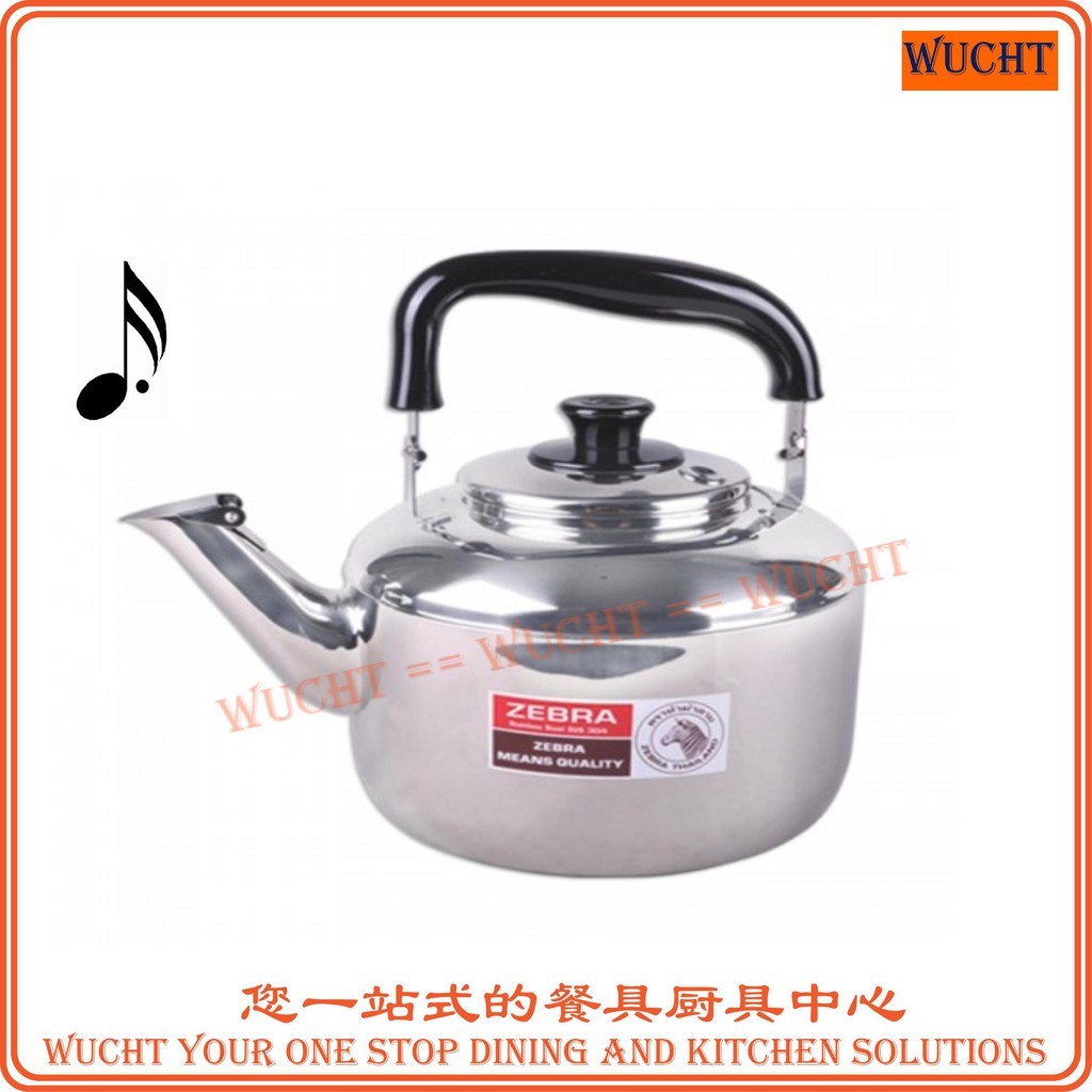 【WUCHT】ZEBRA Stainless Steel SUS304 Whistling Kettle 5.5 Liters Century ...