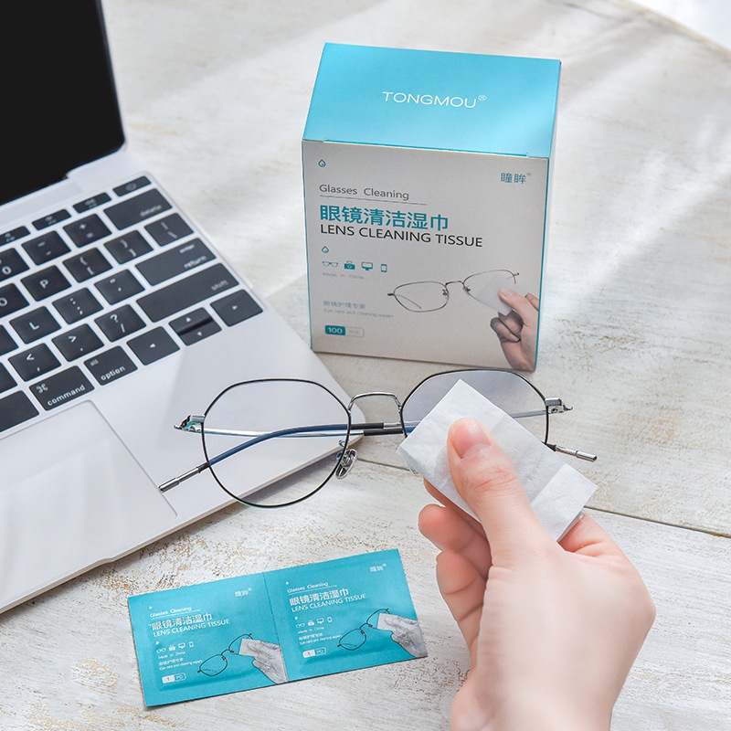 1Pc Glasses Cleaner Wipe Wet Wipe Cleaning Disposable For Lens Glasses ...