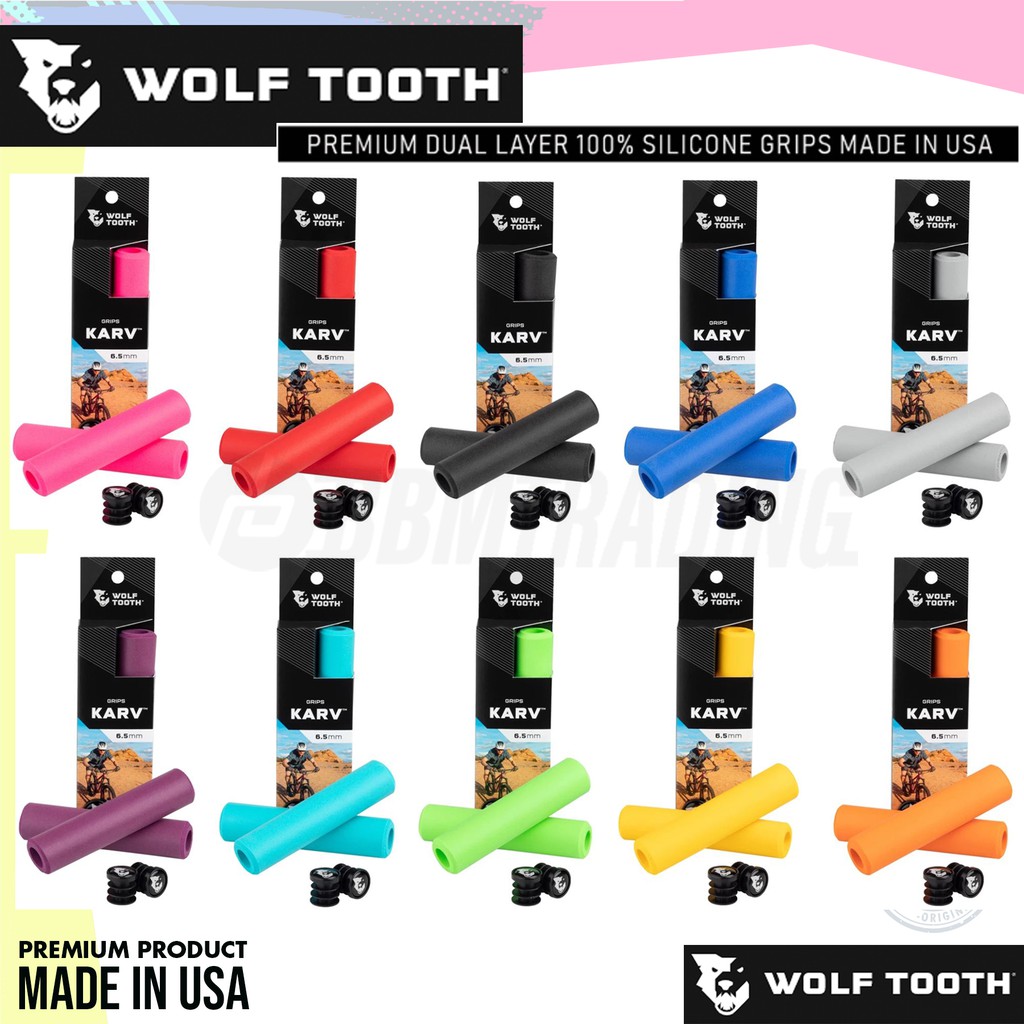 WOLF TOOTH KARV 6.5mm 100% SILICONE GRIPS SUPER COMFORT (From Red ...