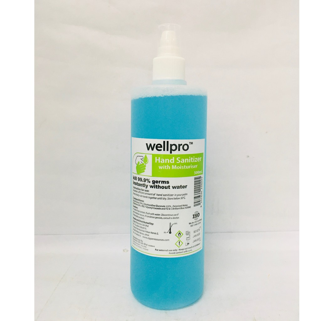 🔥HOT ITEM🔥WELLPRO Hand Sanitizer with Moisturiser 500ml | Shopee Malaysia