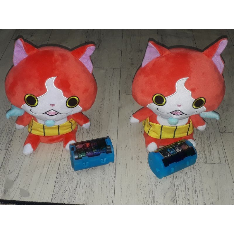 yokai watch talking jibanyan plushie + 3 yo-kai medal and case | Shopee ...