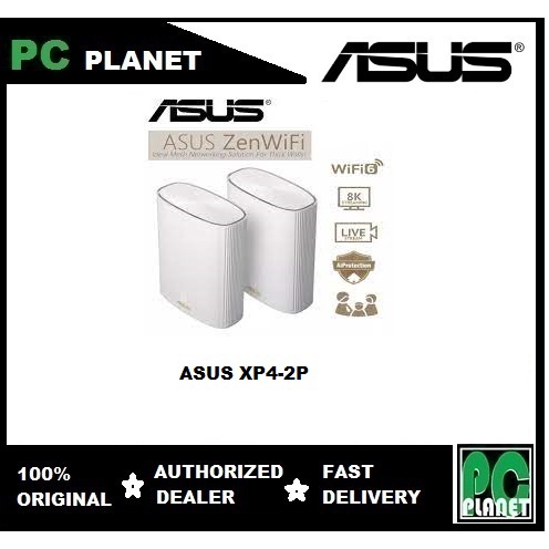 Asus ZenWiFi XP4 2P White AX1800 Wi-Fi 6 Mesh WiFi System with AiMesh ...