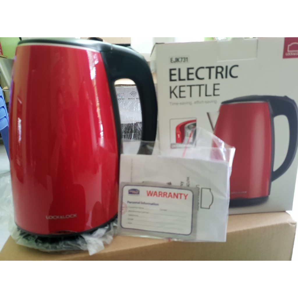 Lock & Lock stainless steel kettle 1.7L Red EJK731 | Shopee Malaysia