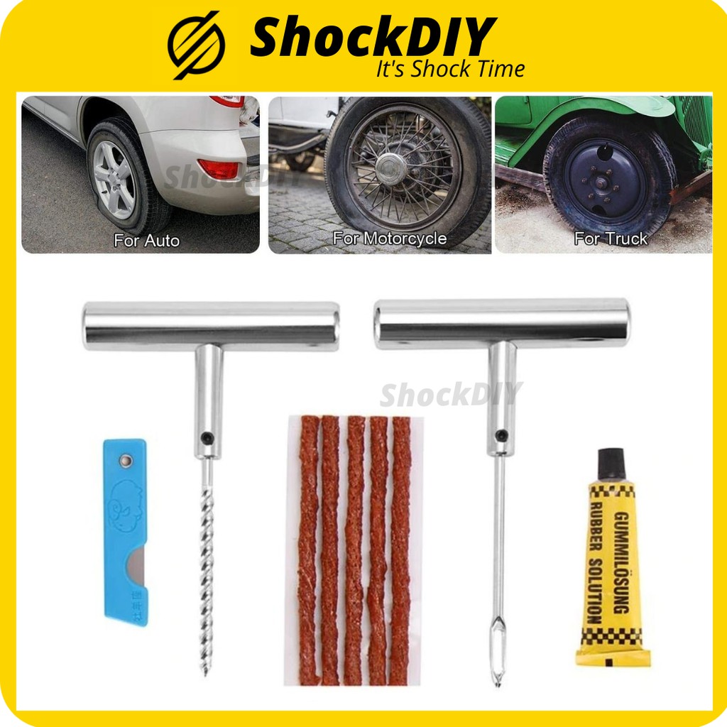 Heavy Duty Tire Repair Tool Kit Automotive Tubeless Car Tire Tyre ...