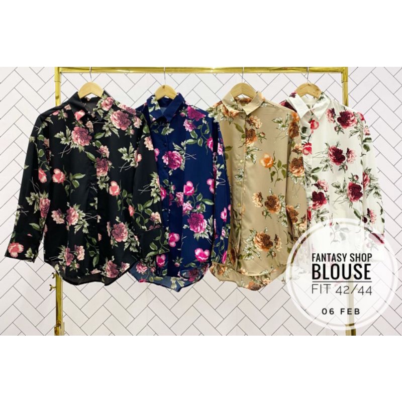 NEW Blouse Floral Kemeja Bunga | Shopee Malaysia