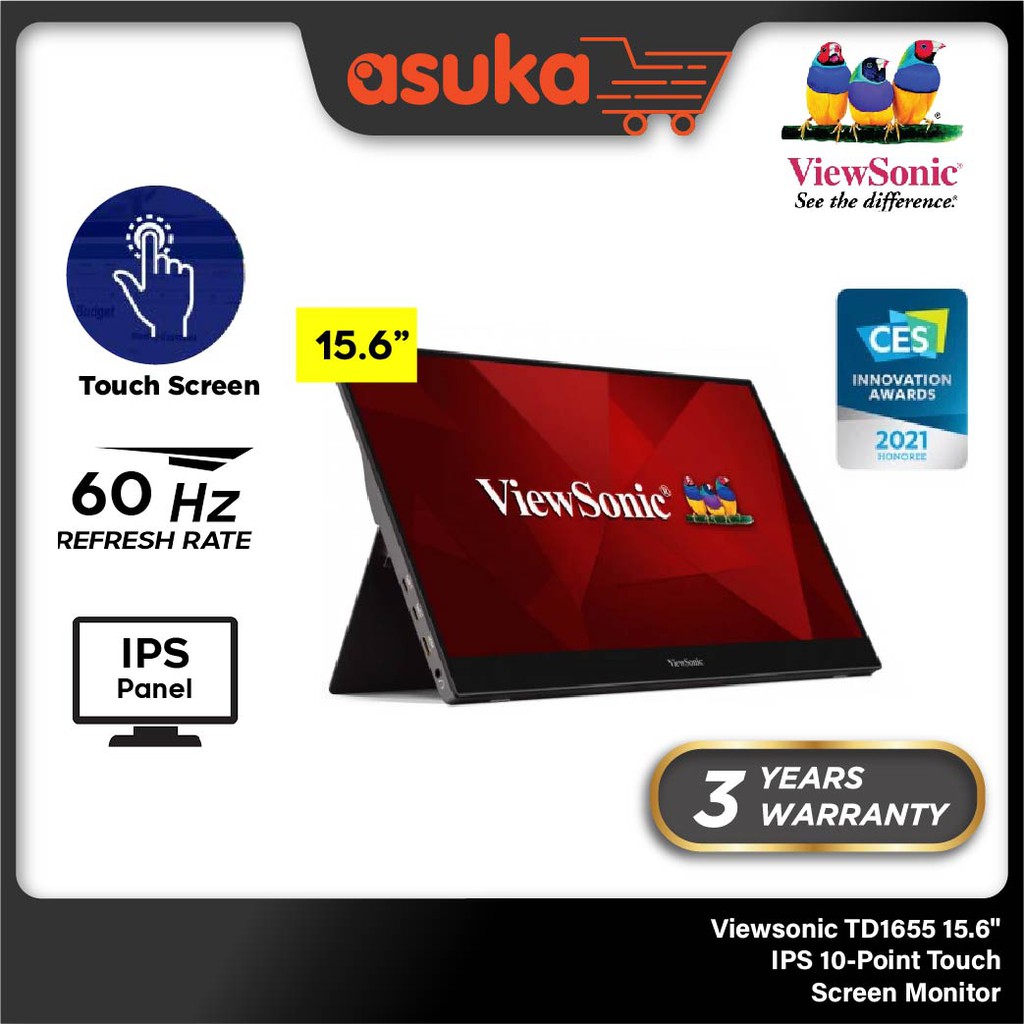 Viewsonic TD1655 15.6" IPS 10-Point Touch Screen Monitor | Shopee Malaysia