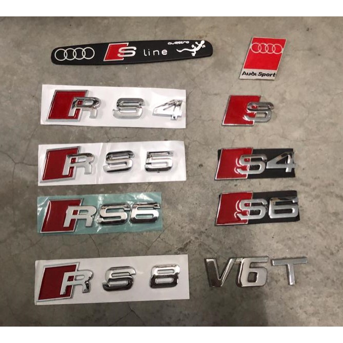 Audi Rs S 4 5 6 8 V6T Emblem Logo | Shopee Malaysia