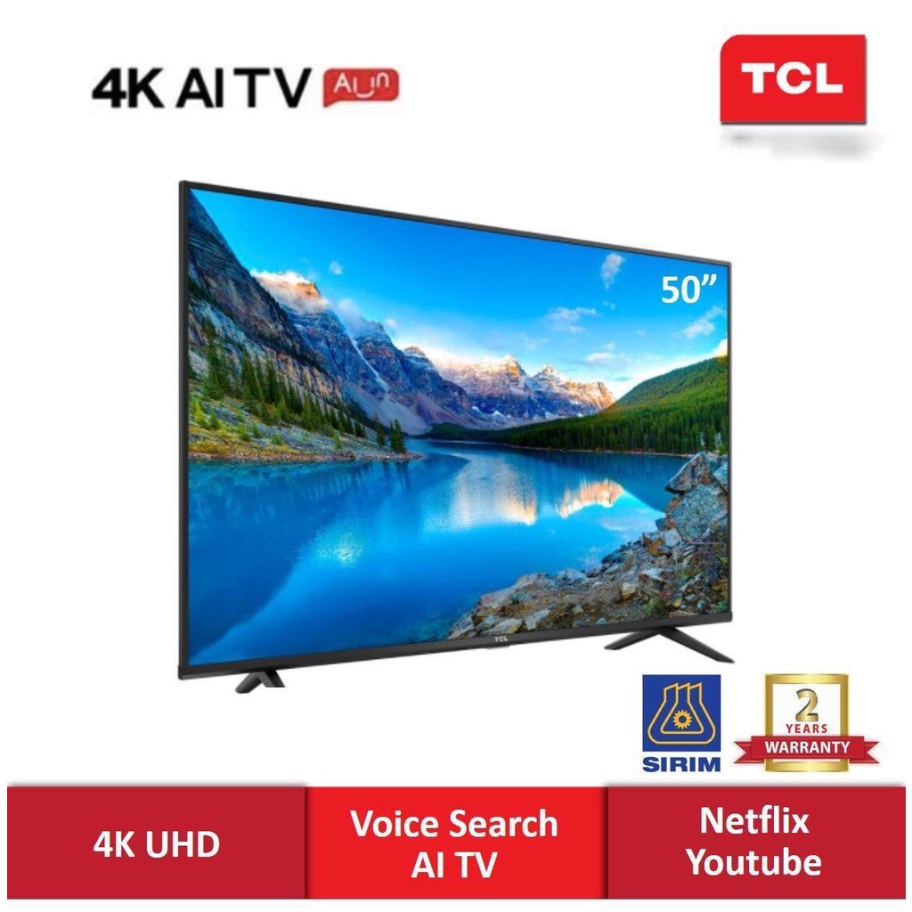 TCL 50 Inch 4K Android TV 50P635 DVB-T2 Netflix Youtube Smart TV (SALES ...