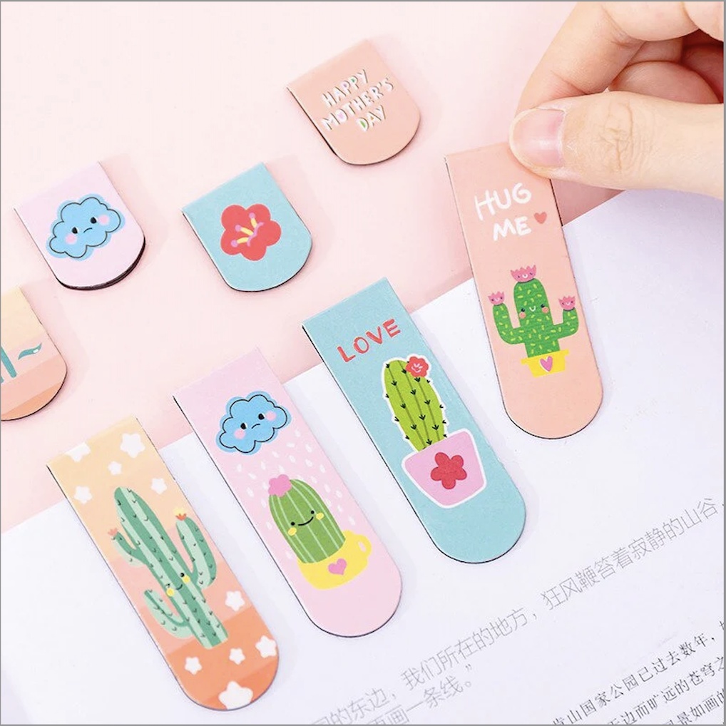 [READY STOCK] 2pcs Magnet Bookmark 8 Cute Designs Magnetic Office ...
