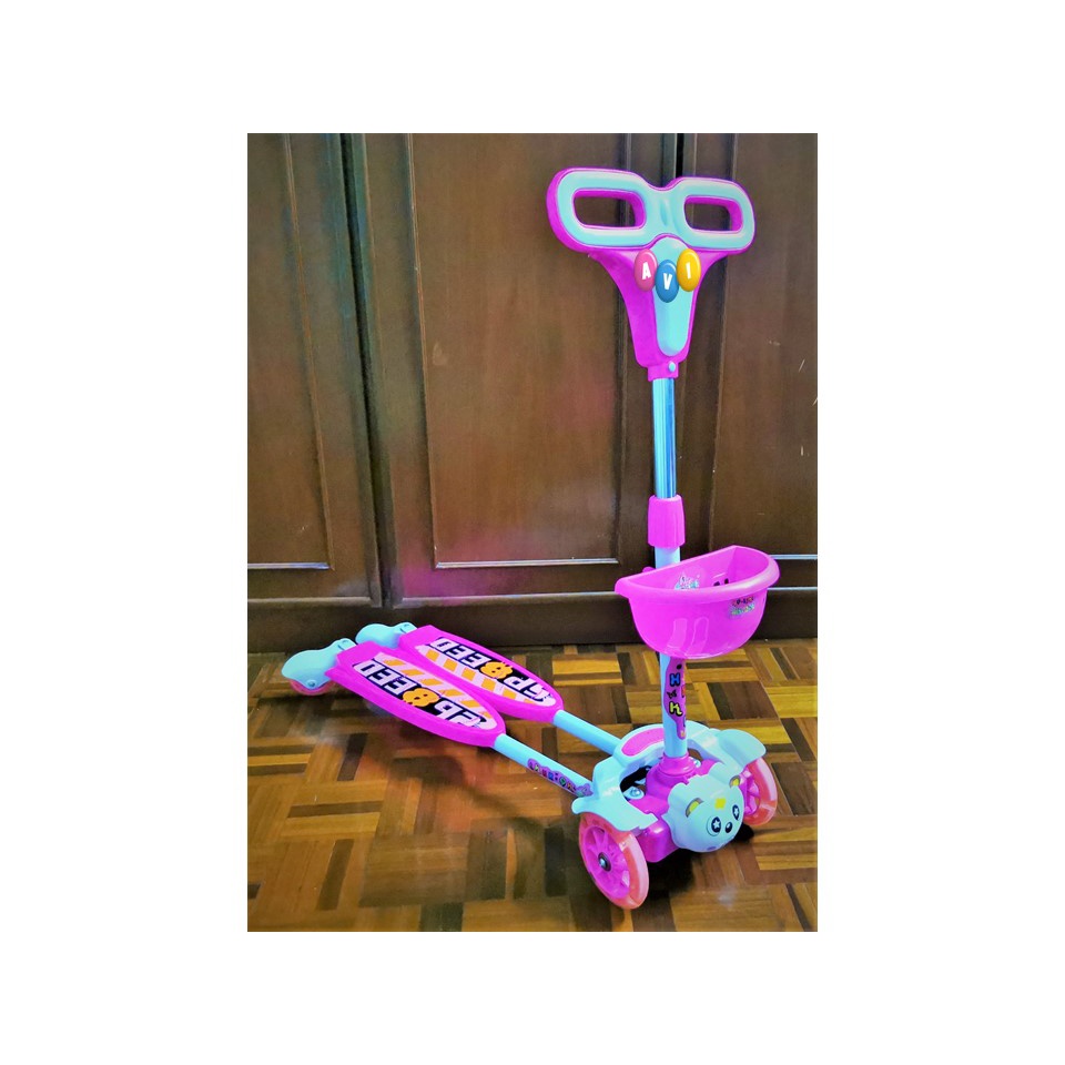 Butterfly 4 Wheels Height Adjustable Balance Scooter with Brake Skuter ...