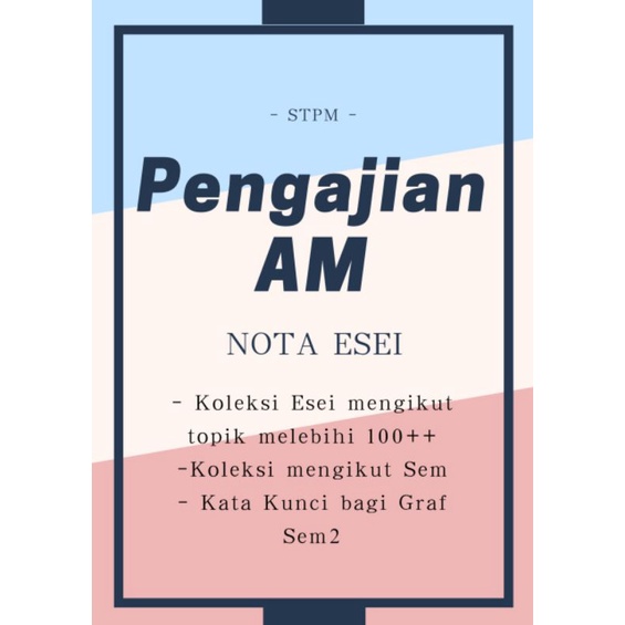 [TERBARU!] Nota Koleksi Idea Esei Pengajian Am STPM Edisi Ketiga (S1+S2 ...