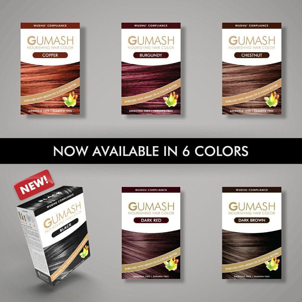 Pewarna Rambut Halal Gumash Sah Wuduk / Gumash Halal Hair Color Wudhu ...