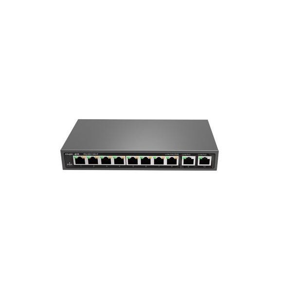 Ruijie RG-ES110D-P, 8 Ports 10/100 +2 Uplink POE+ 110W POE Switch ...