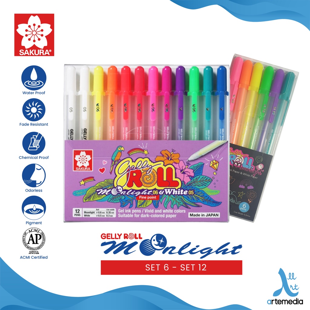 Sakura Gelly Roll Moonlight Color Set Gel Pen Pen | Shopee Malaysia