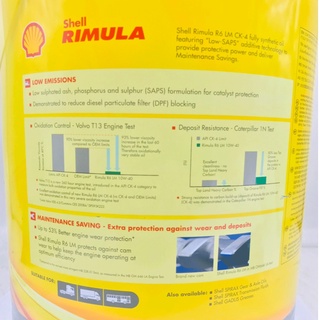 Shell Rimula R6 LM 10W-40 CK4 (20 liters) - Fully Synthetic HDEO 10W40 ...
