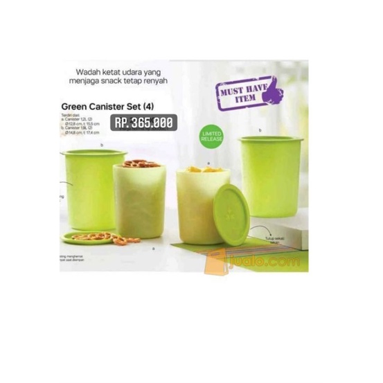 Tupperware mosaic canister set - Food Jar - Cracker Jar - wafer Jar ...