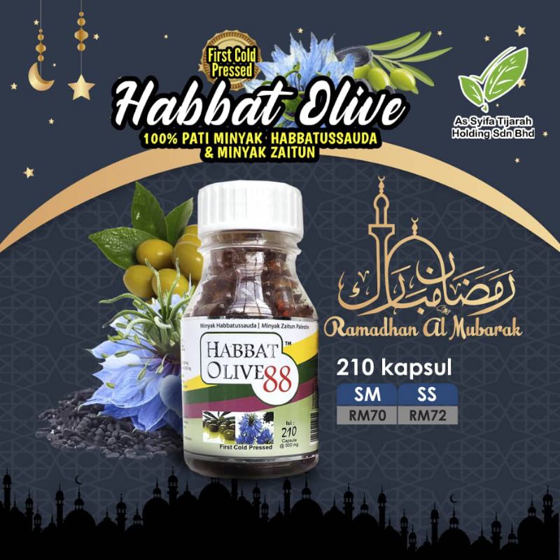 HABBAT OLIVE 88 (🔥 HABBATUSSAUDA + OLIVE OIL🔥) / 210 kapsul | Shopee ...