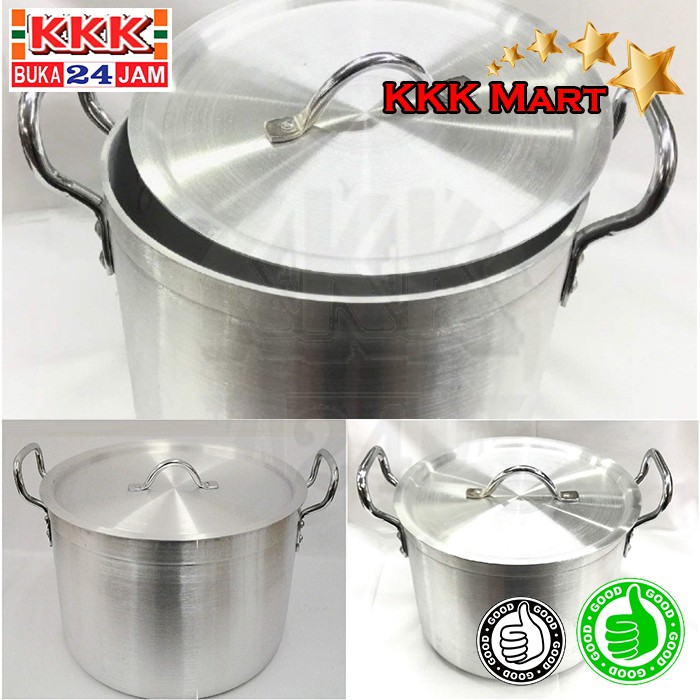 💎KKK 22cm Curry Soup Deep Aluminium Pot Stainless Stain Handle Kari Sup ...