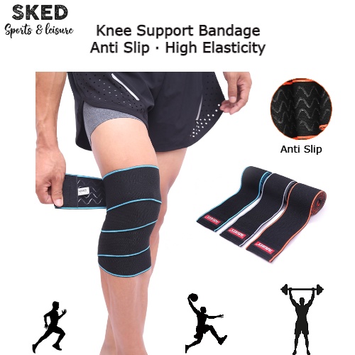 SKED Aolikes Elastic Knee Bandage Knee Wrap Gym (1Pc) Anti Slip Knee ...