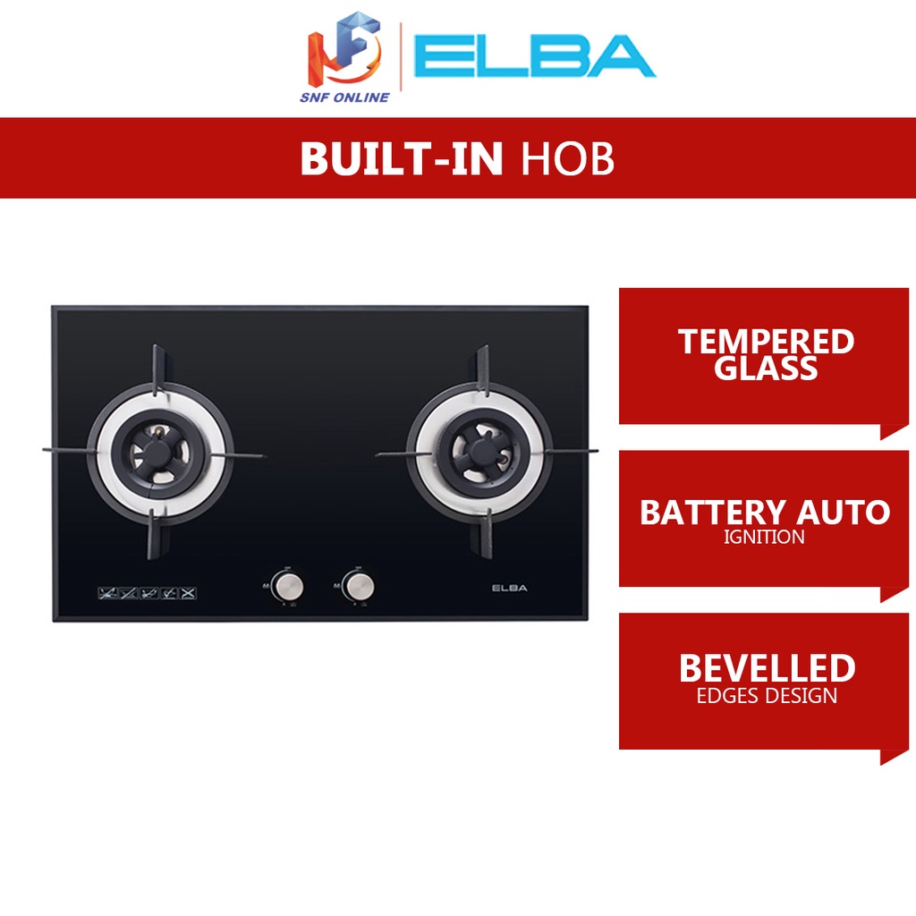 Elba Built-In Glass Hob 2 Burners EGH-K8942G(BK) | Shopee Malaysia