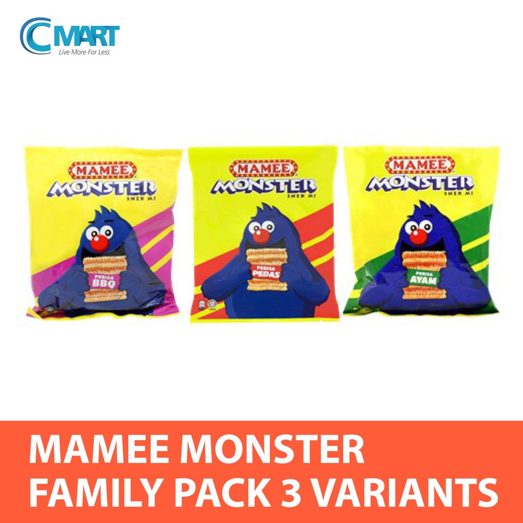 Mamee Monster Family Pack 3 Variants 8's x 25GM | Shopee Malaysia