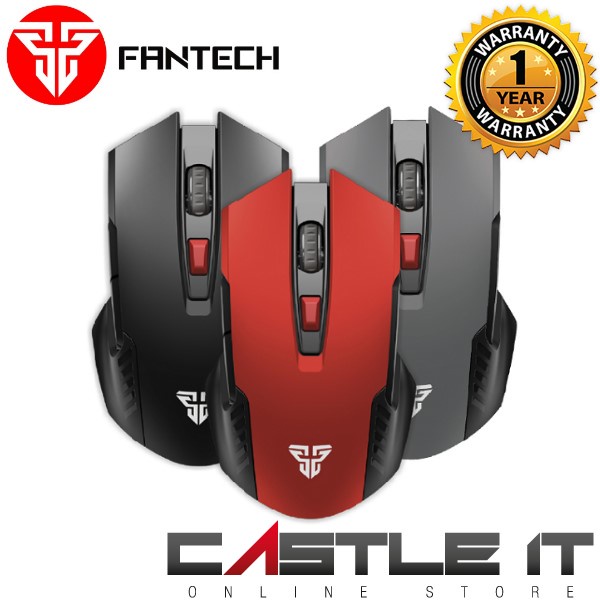 FANTECH ORIGINAL WG10 RAIGOR II 2000 DPI WIRELESS 2.4GHZ PRO BLACK.GREY ...