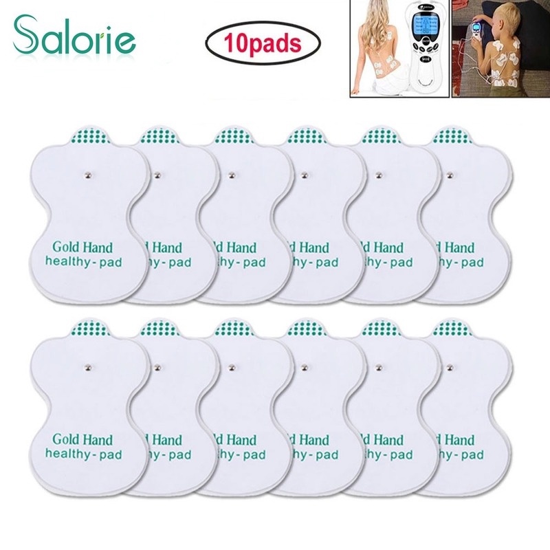 10 PCS TENS Unit Replacement Sticky Gel Electrodes Pads Acupuncture ...