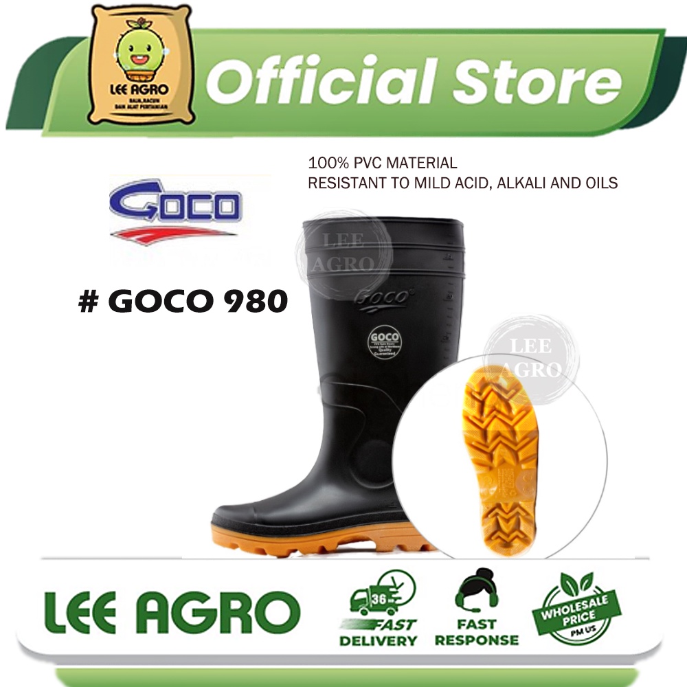 GOCO 980/986 [HITAM KUNING] Kasut Getah Keselamatan/Safety Rubber Boots ...