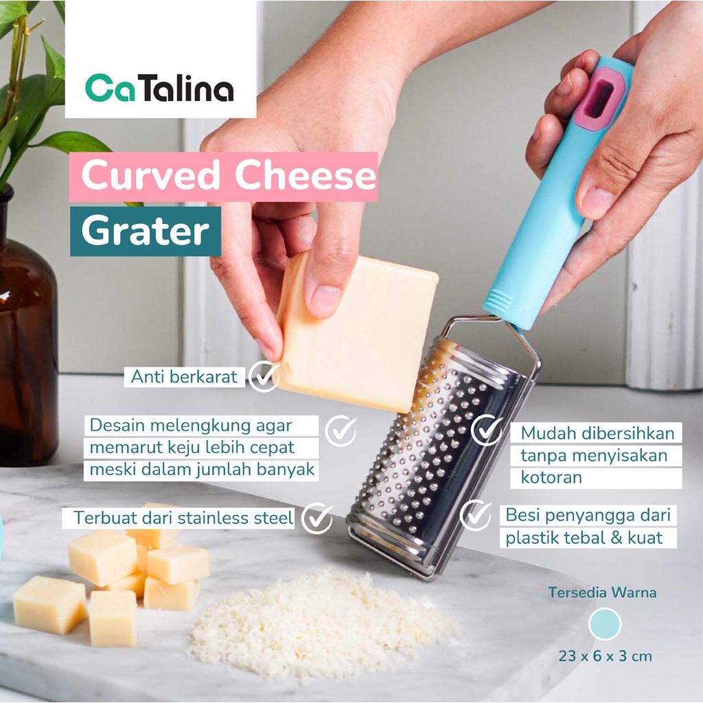 CaTalina Curved Cheese Grater Stainless Curved Cheese Grater | Shopee ...