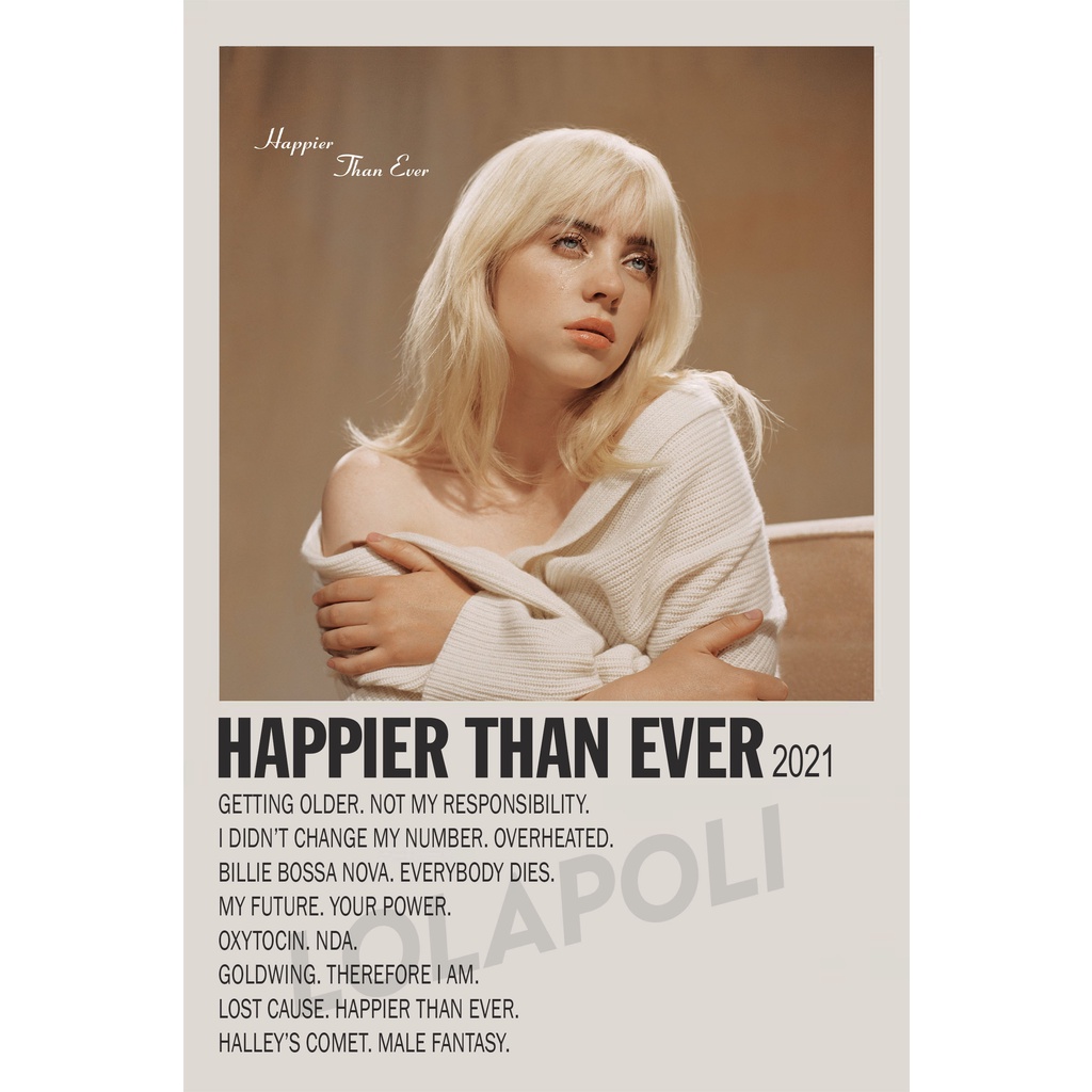 Happier Than Ever Album Cover Poster - Billie Eilish | Shopee Malaysia