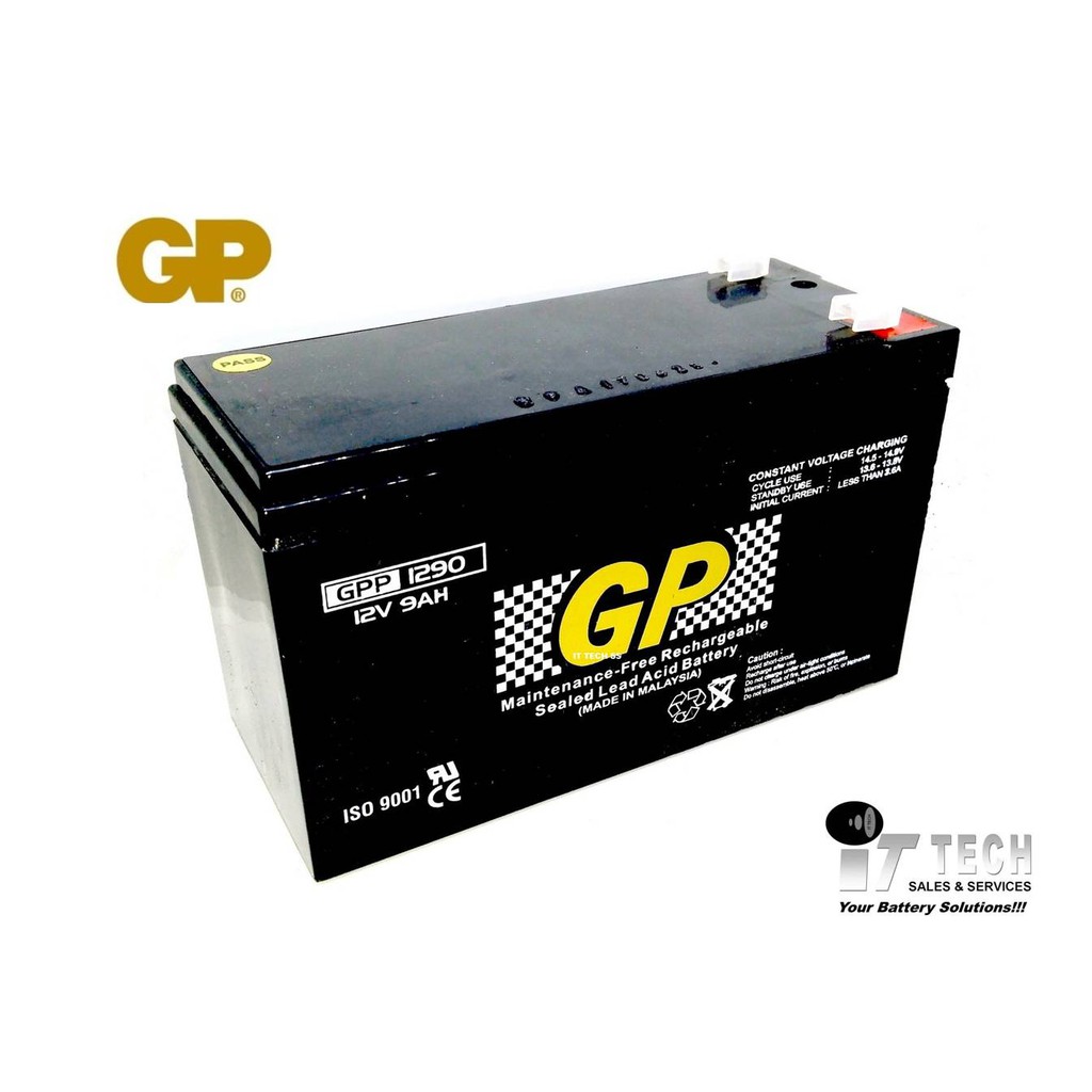 PREMIUM GP FIRSTPOWER BIG POWER Back Up Battery 12V 9AH Rechargeable ...