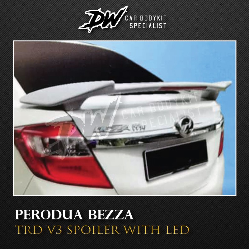 Perodua Bezza Trd V3 Spoiler With LED | Shopee Malaysia