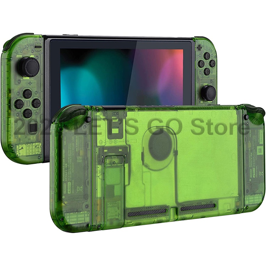 Nintend Switch DIY Replacement Shell Transparent Clear Green Back Plate ...