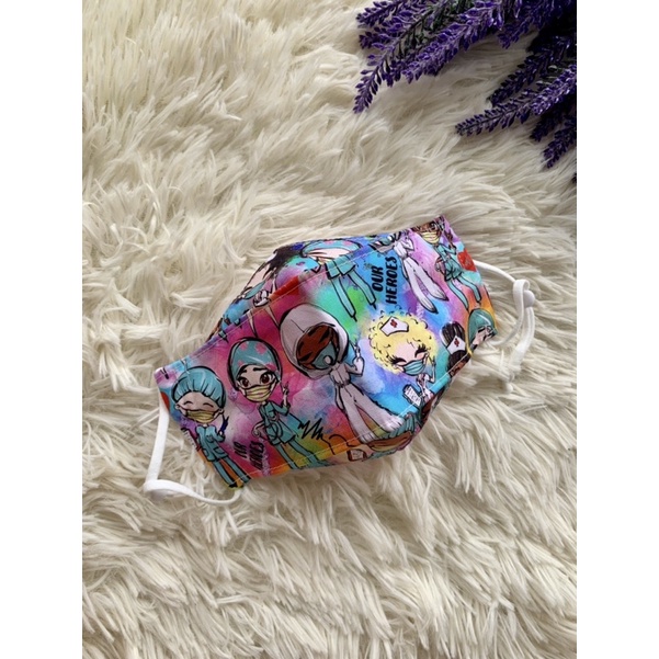 3D fabric mask: frontliners/ nurse-unicorn colors | Shopee Malaysia
