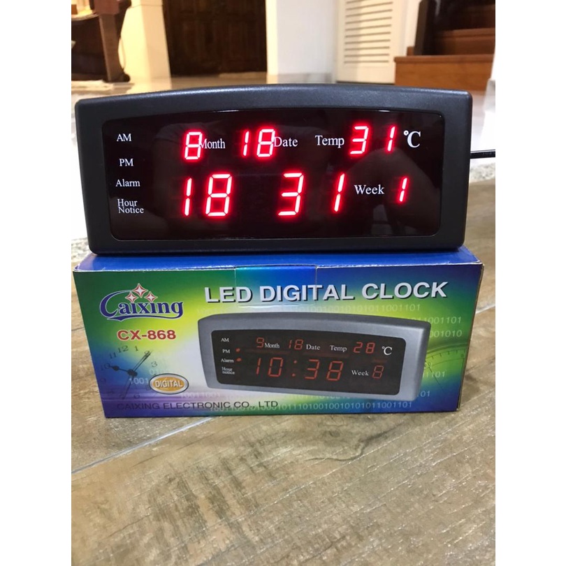 LED DIGITAL CLOCK CX-868 WITH TIME,DATE,WEEK AND TEMPERATURE ELECTRONIC DISPLAY | Shopee Malaysia