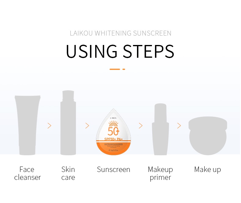 LAIKOU Face Sunscreen Whitening UV Protector Body Sunblock Cream SPF50 ...