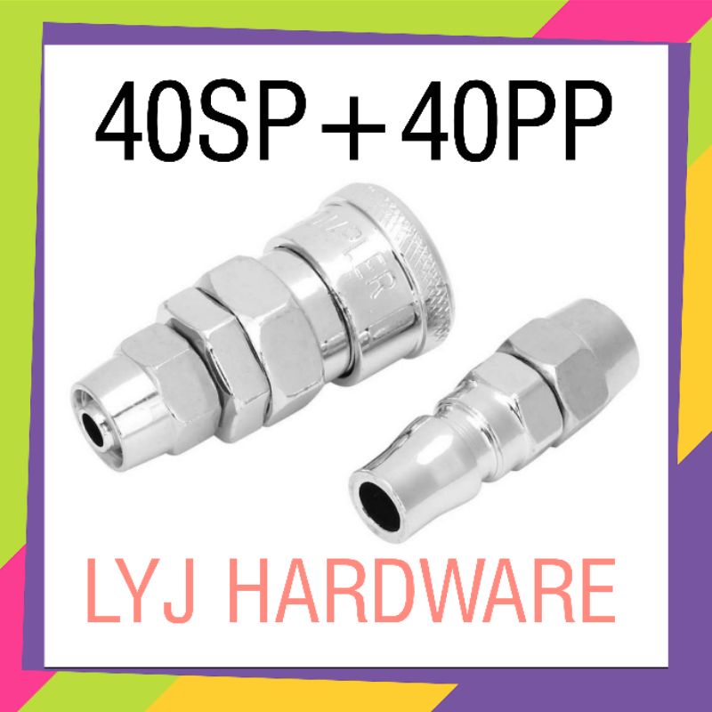 Air Coupler 40Sp + 40PP Quick Coupler For Air Tube Compressor Hose Coupler | Shopee Malaysia